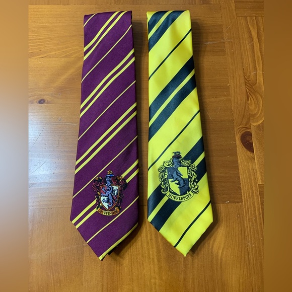 Warner Bros. | Accessories | Harry Potter Gryffindor Hufflepuff Ties ...